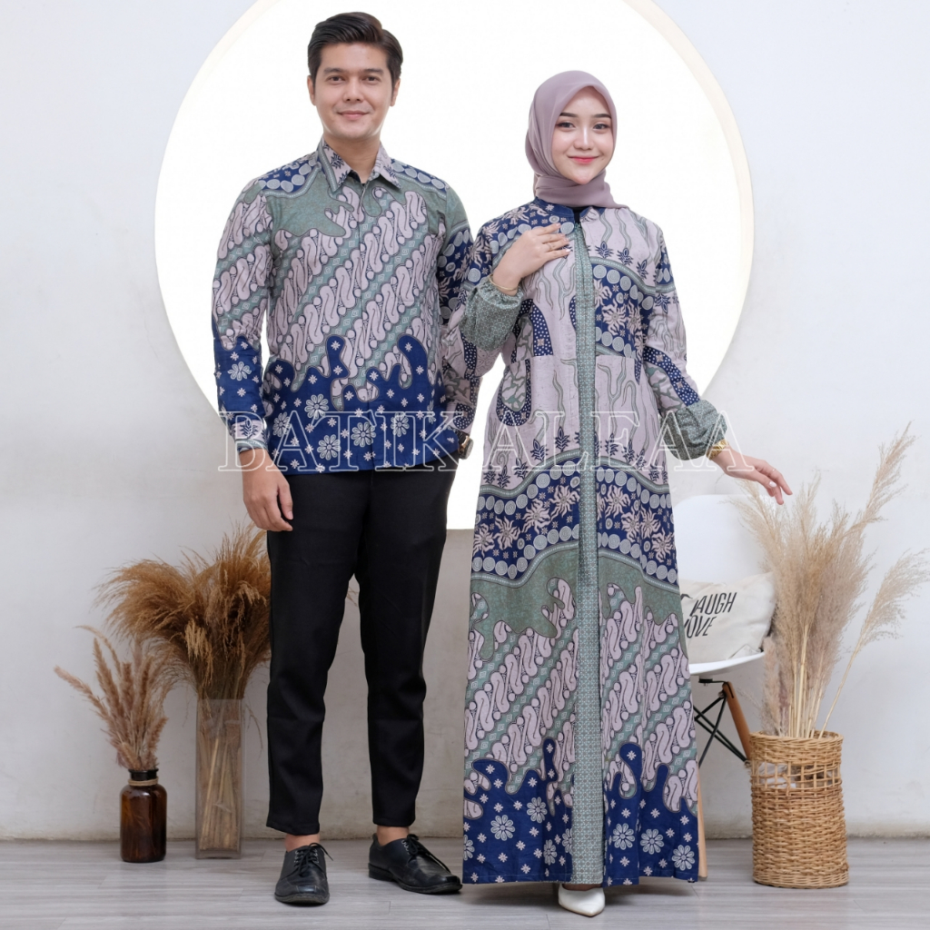 Jual COUPLE GAMIS BATIK SENO SEKAR JAGAT HIJAU SAGE | Shopee Indonesia
