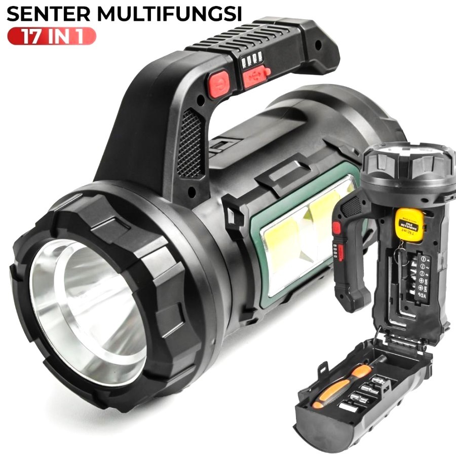 Jual Senter Super Unik 17 in 1 - Senter Tangan LED + Power Tools Set ...