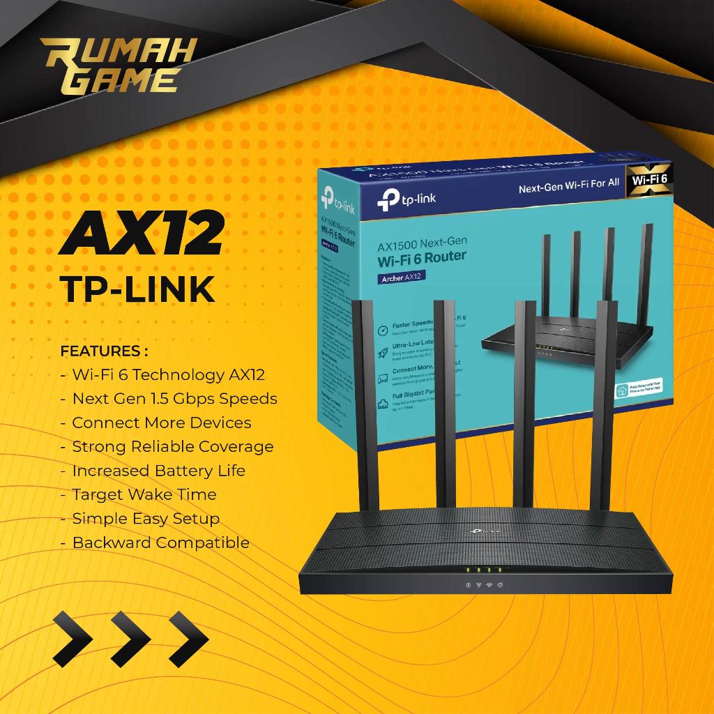 Jual TP-LINK Archer AX12 AX1500 Wi-Fi 6 Router Tplink Archer | Shopee ...