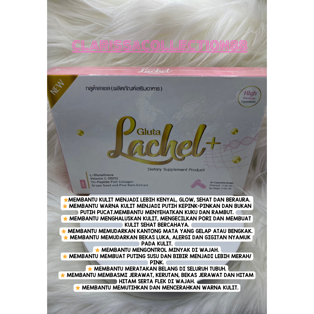 Jual GLUTA LACHEL PLUS MENCERAHKAN KULIT ISI 30 ORIGINAL THAILAND ...