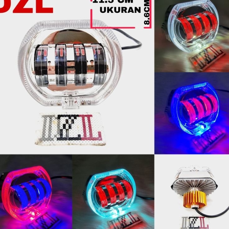 Jual Mt star MYTH V12 DM4 lampu utama led projie crystal daymaker 4 mata 8d lensa jauh dekat 2 ...