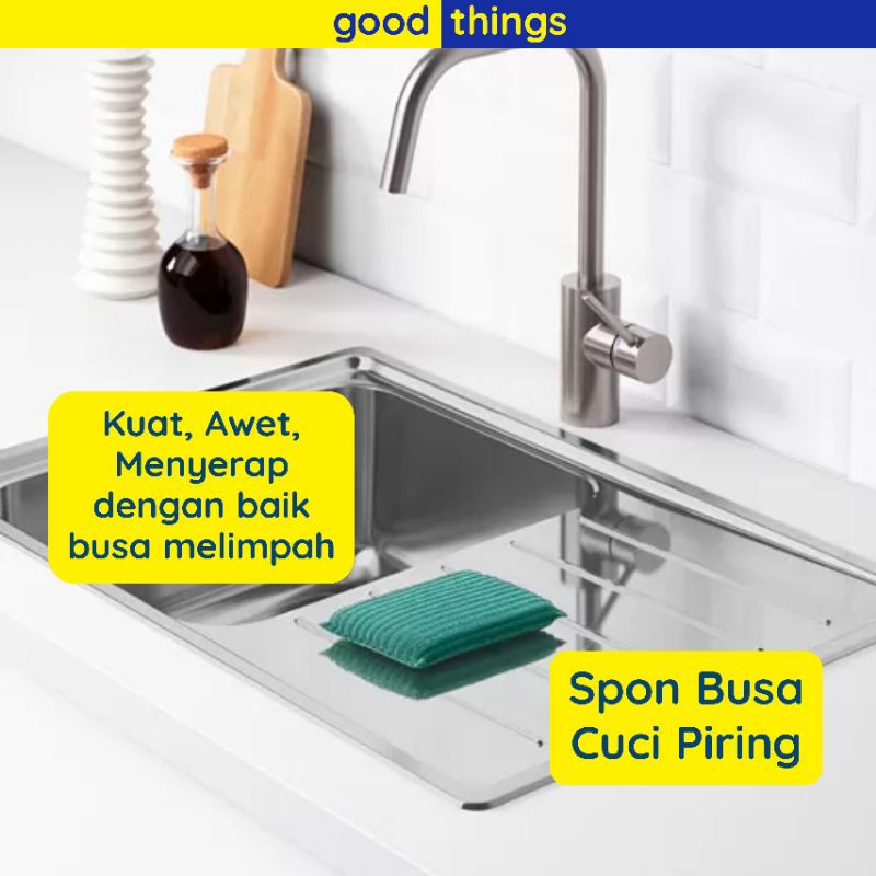Jual Spons Spon Busa Cuci Piring Peprig Sabut Cuci Serbaguna Isi 3 ...