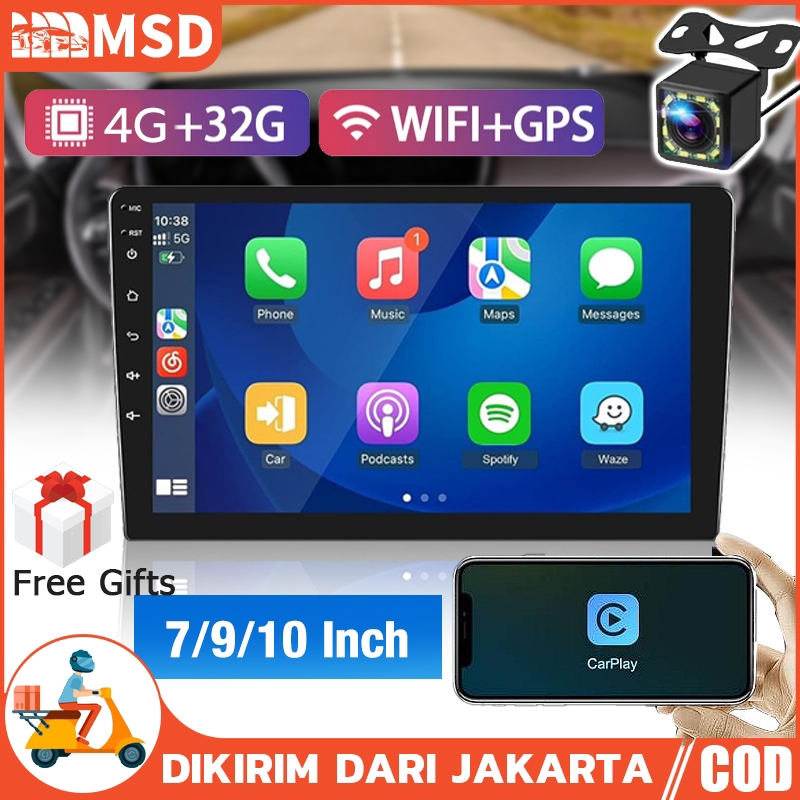 Jual 7 9 10 Inch 2+32G/4+32G Android 12 Radio Stereo Mobil 2GB RAM 32GB ROM Bluetooth WiFi GPS ...