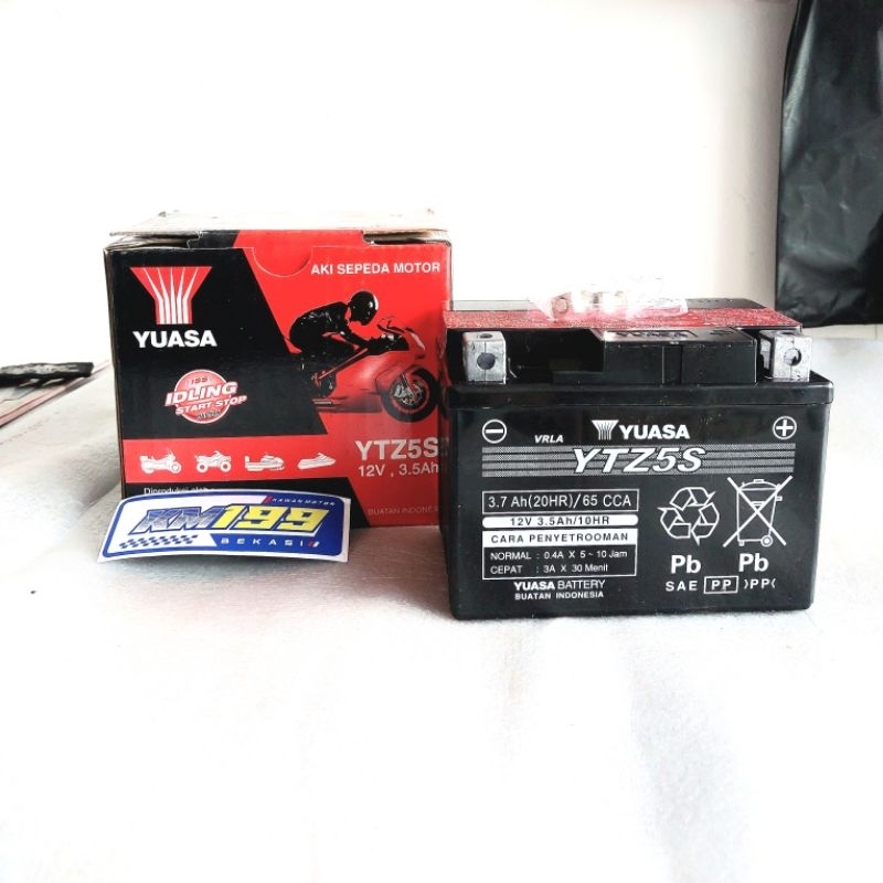 Jual Aki Motor Accu Yuasa YTZ5S Original | Shopee Indonesia