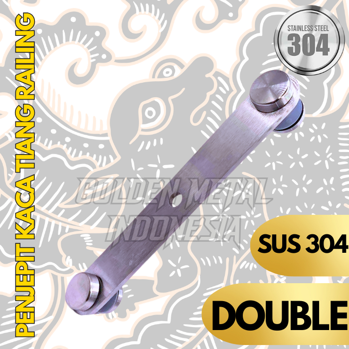 Jual Penjepit kaca Strip Double SUS 304 Mirror & Hairline | Shopee ...