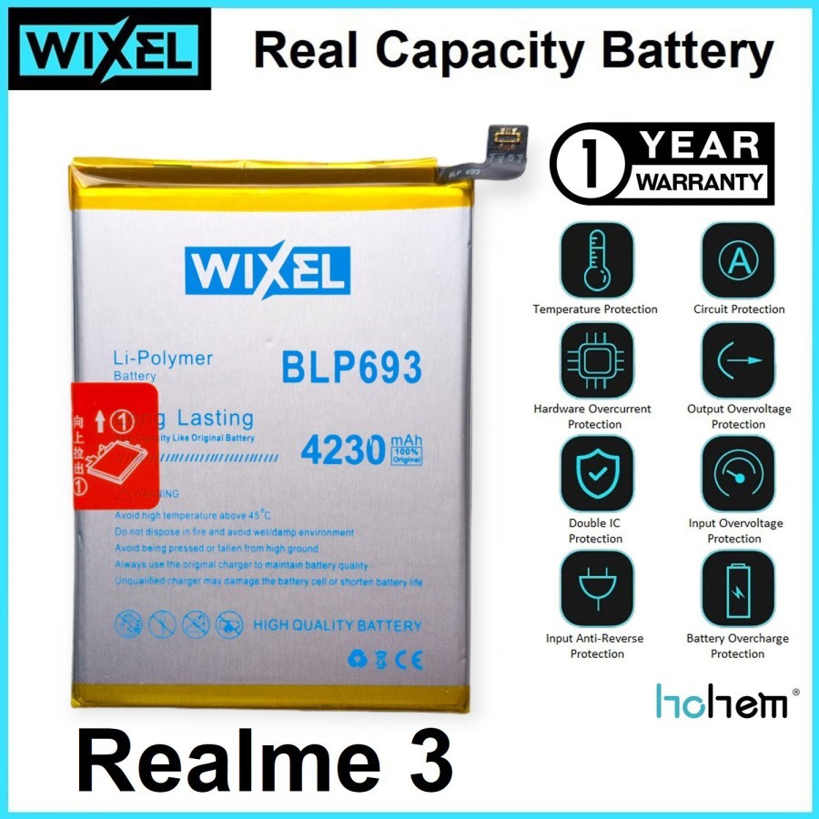 Jual WIXEL Baterai BLP693 Realme 3 Double Power Original Batre Batrai ...