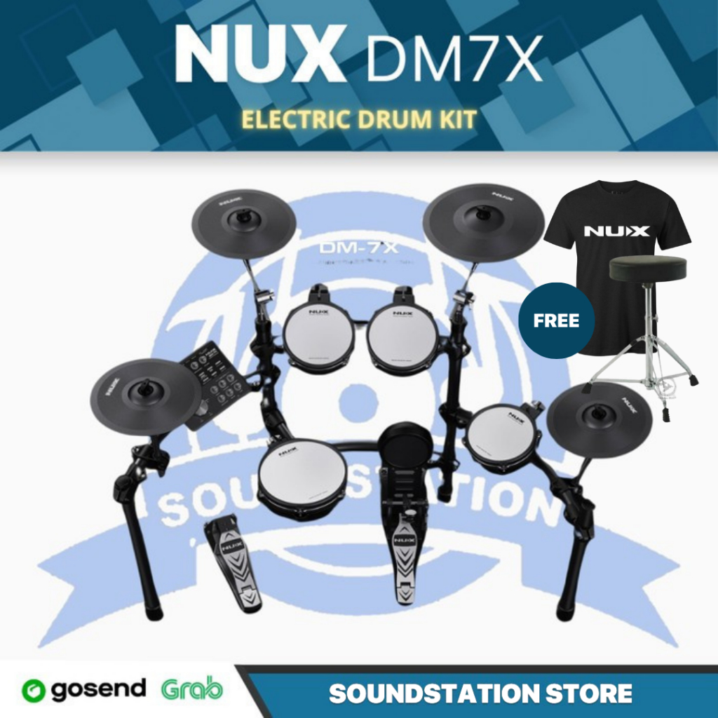 Jual NUX DM7X Electric Drum Kit Digital | Elektrik Set DM-7X | Shopee ...