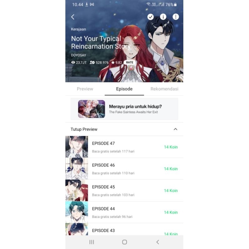 Jual Webtoon Premium NOT YOUR TYPICAL REINCARNATION STORY | Shopee ...