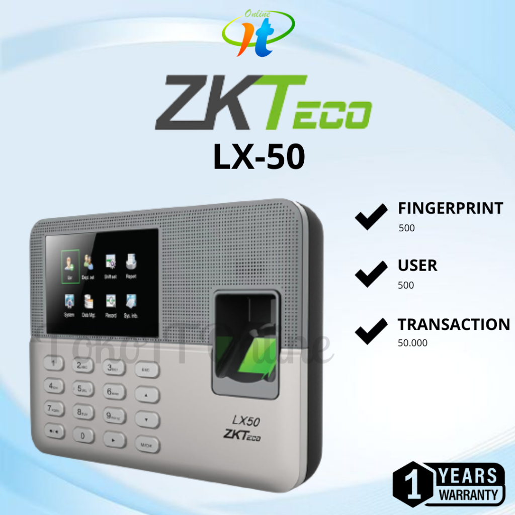 Jual Fingerprint ZKTeco LX50 Mesin Absensi Sidik Jari ZK Finger LX-50 ZKTeco LX 50 | Shopee ...
