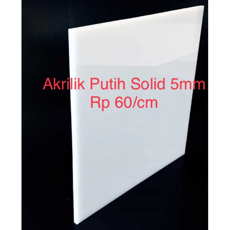Jual Akrilik Putih solid 5mm Rp 60 / cm persegi Potongan Akrilik 5mm | Shopee Indonesia