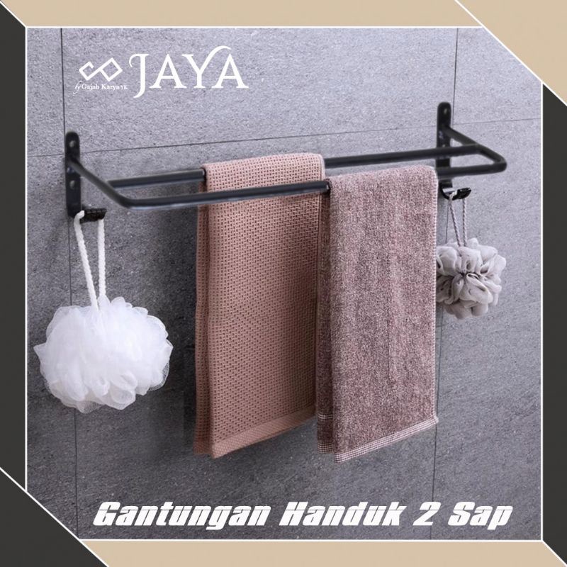 Jual Gantungan 2 Sap Handuk Hanger Tempel Dinding Hook Multifungsi ...