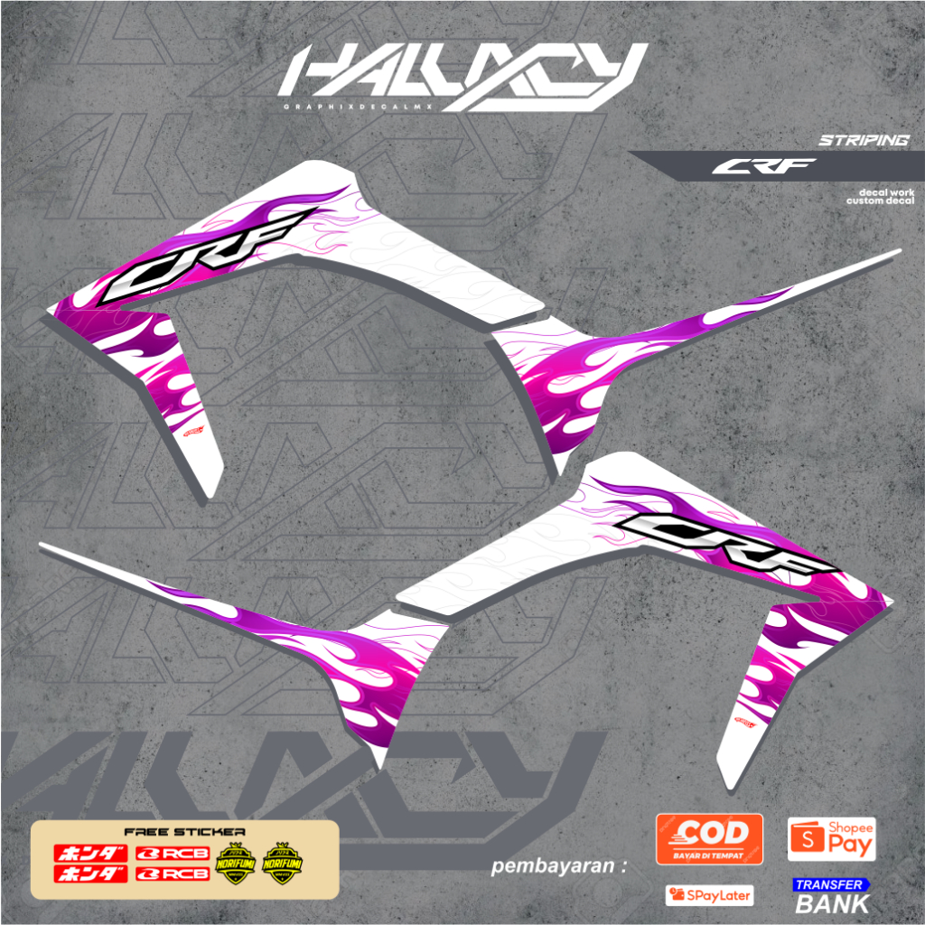 Jual STIKER STRIPING CRF 150 L MOTIF API KEREN STRIPING HONDA CRF 150L ...