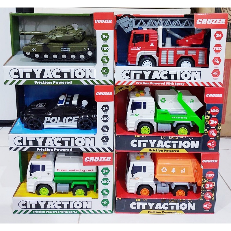 Jual City Action Mobil Polisi Police Battle Tank Tentara Fire Truck ...