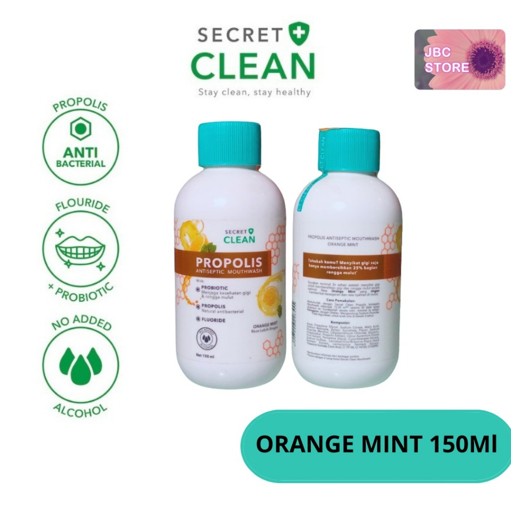 Jual Secret Clean Propolis Antiseptic Mouthwash / Pembersih Mulut - 150 ...
