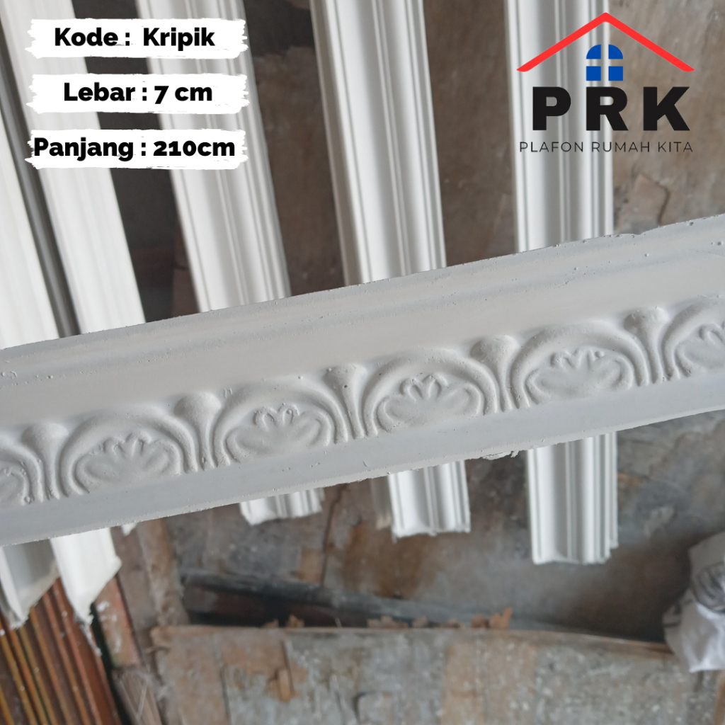Jual Lis List Gypsum Gipsum Motif Kripik lebar 7cm Plafon ornament ...