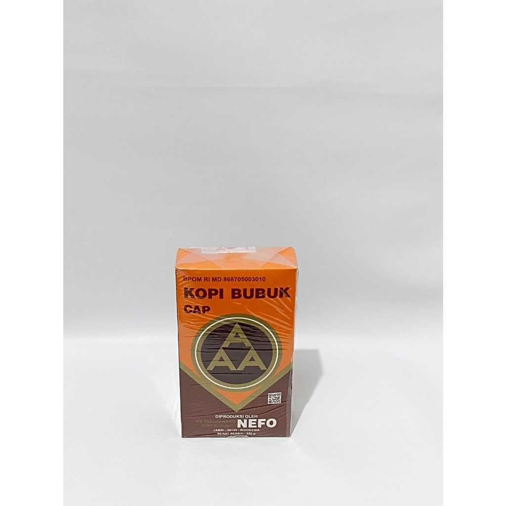 Jual Kopi AAA 250 gram Nefo kopi bubuk hitam khas Jambi halal | Shopee ...