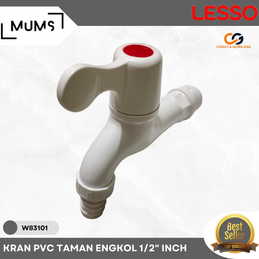 Jual Kran Pvc Taman Engkol Lesso 1/2" Inch Keran Air Plastik Bagus Awet ...