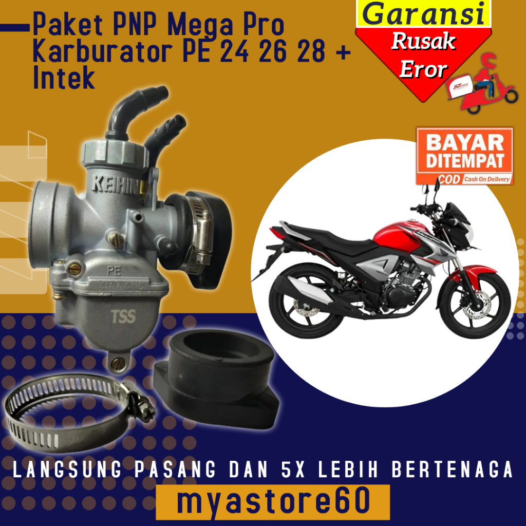 Jual Paket PNP Mega Pro Langsung Pasang!!! Karburator Karbu KEIHIN PE 24 PE 26 PE 28 Carburator ...