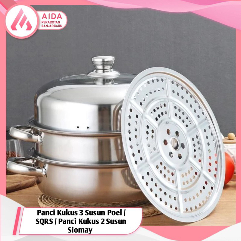 Jual Panci Kukus 3 Susun Poel / SQRS / Panci Kukus 2 Susun Siomay ...
