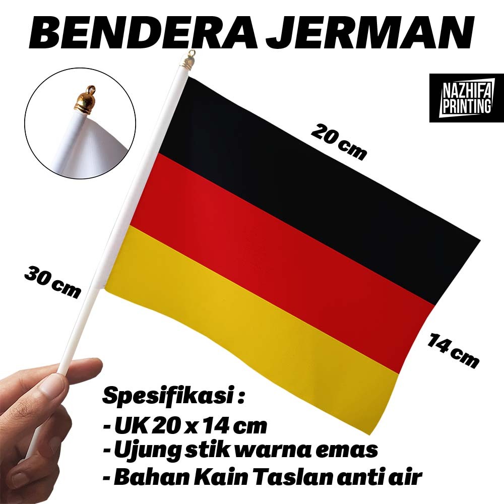 Jual Bendera Tangan Negara Jerman Jermany - Bendera Stik Pawai Mini ...