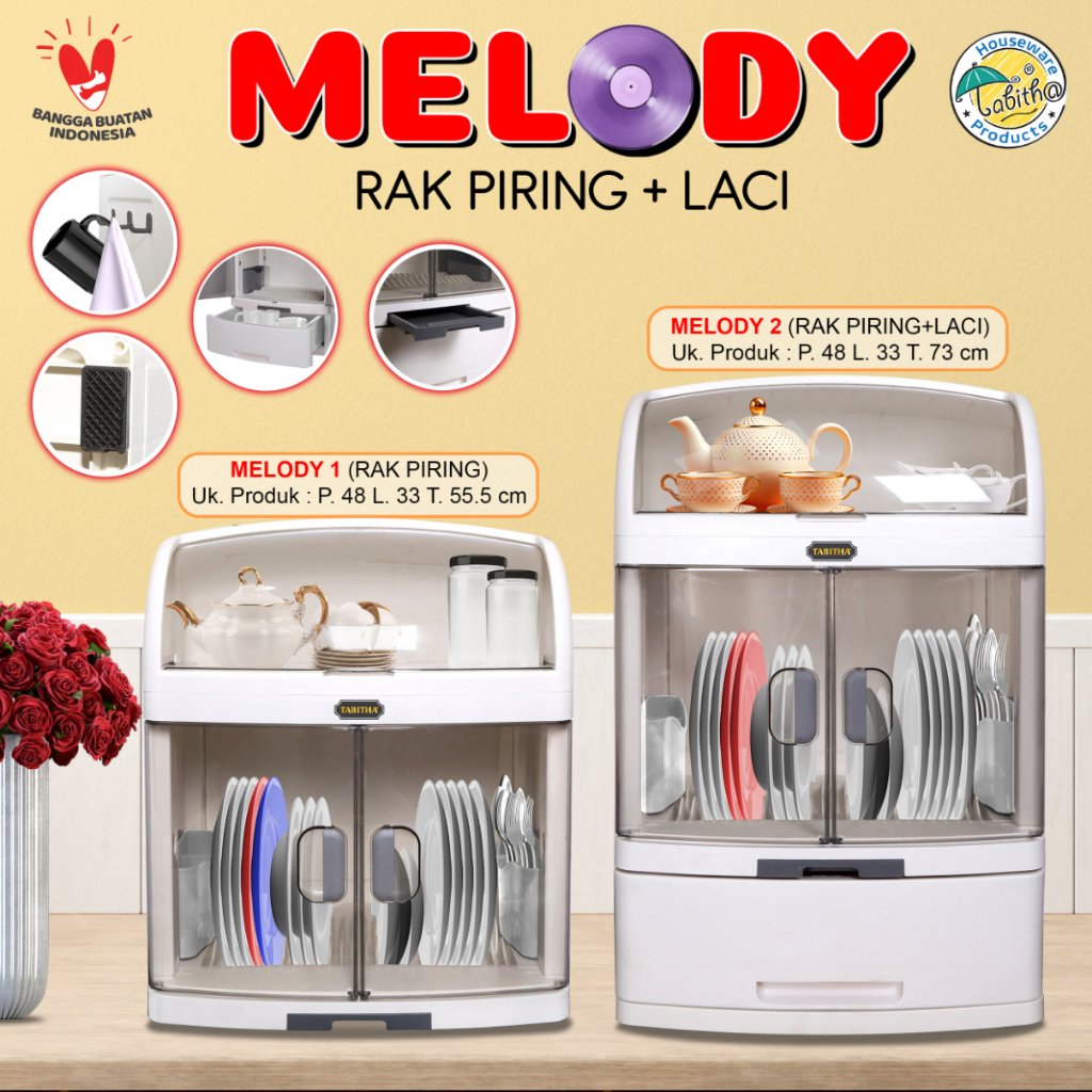 Jual Tabitha Rak Piring Jumbo Rak Dapur Aesthetic Laci Rak Jemur Piring ...