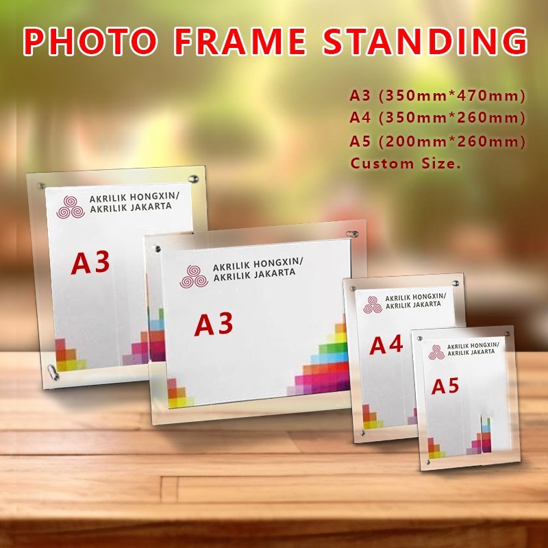 Jual frame standing /poster acrylic a5 2mm+2mm | Shopee Indonesia