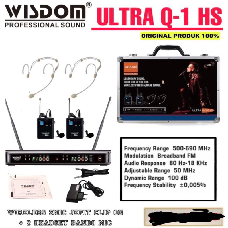 Jual Mic microphone wireless Wisdom Ultra Q1 HS | Shopee Indonesia