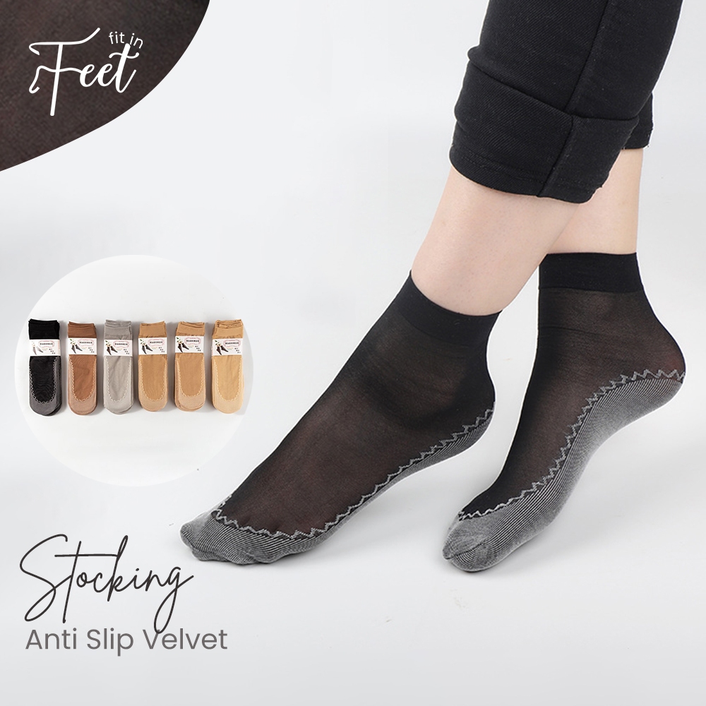 Jual STOCKING VELVET ANTI LICIN MURAH PENDEK SEMATA KAKI | Shopee Indonesia