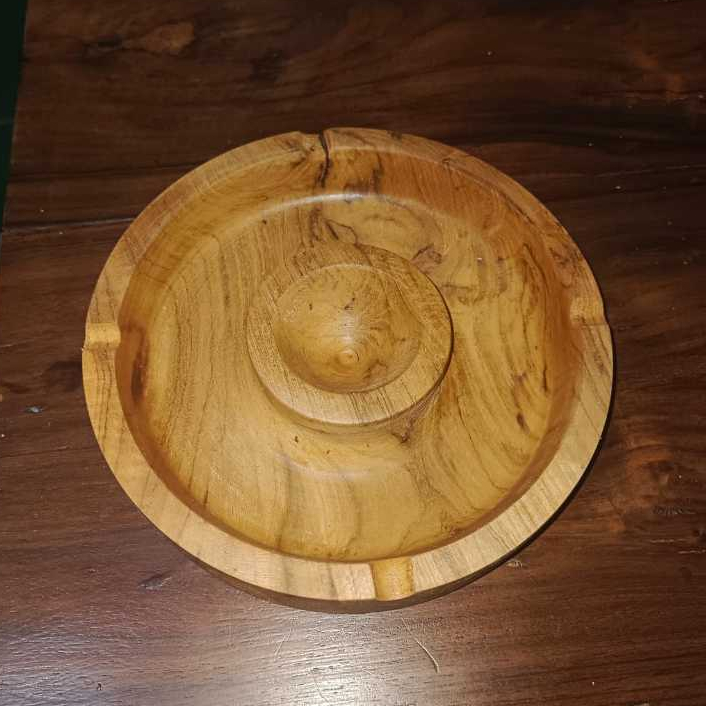 Jual Asbak Rokok Besar ,Murah, Bulat Berbahan Kayu Jati Asli Diameter ...