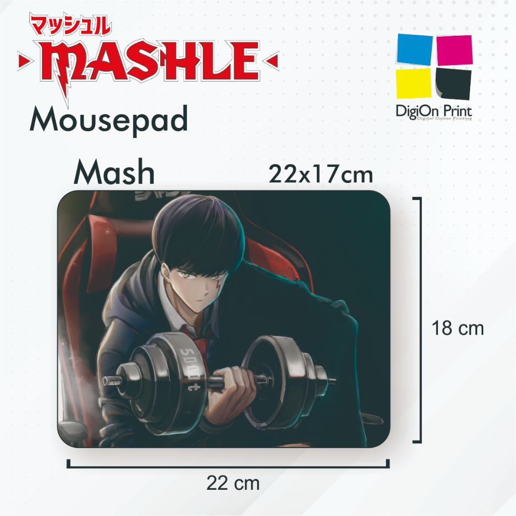 Jual mousepad anime Mashle Mash Burnedead murah berkwalitas full colour ...
