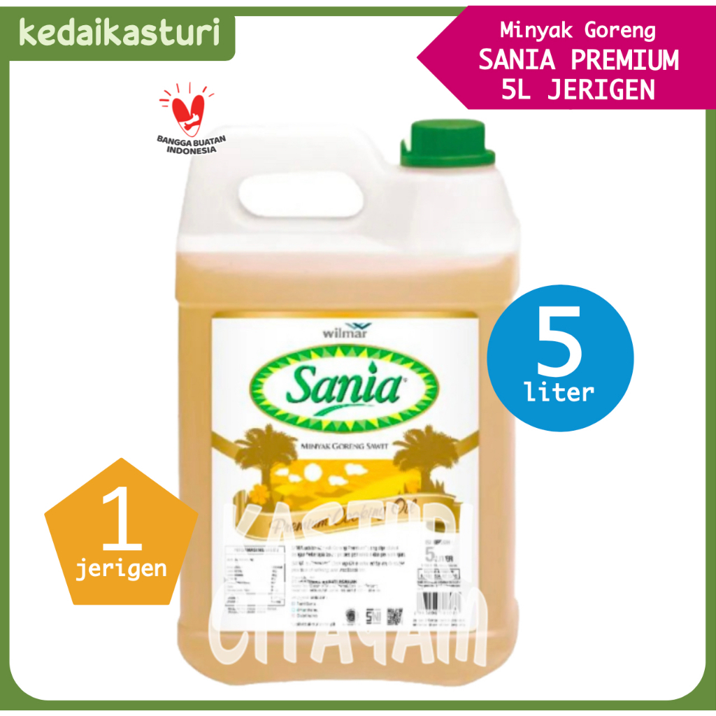 Jual Sania Premium 5 Liter Minyak Goreng [1 Jerigen] | Shopee Indonesia