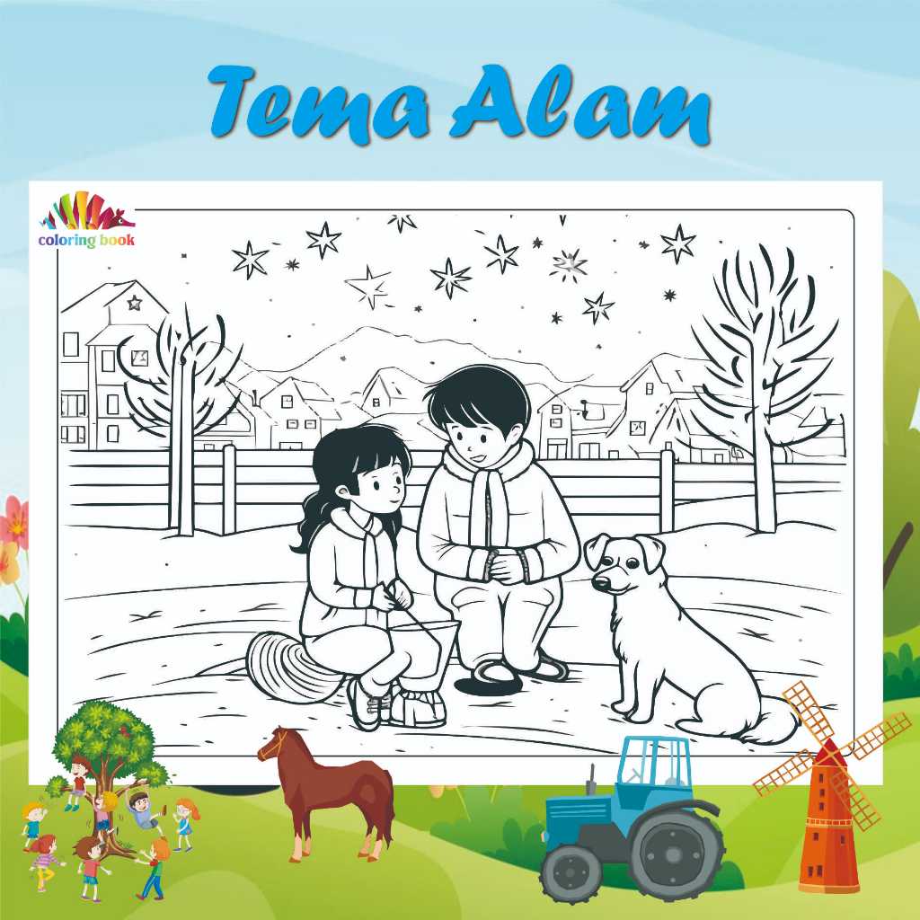 Jual KERTAS MEWARNAI / COLORING / KERTAS GAMBAR / ALAM A / KERTAS ...