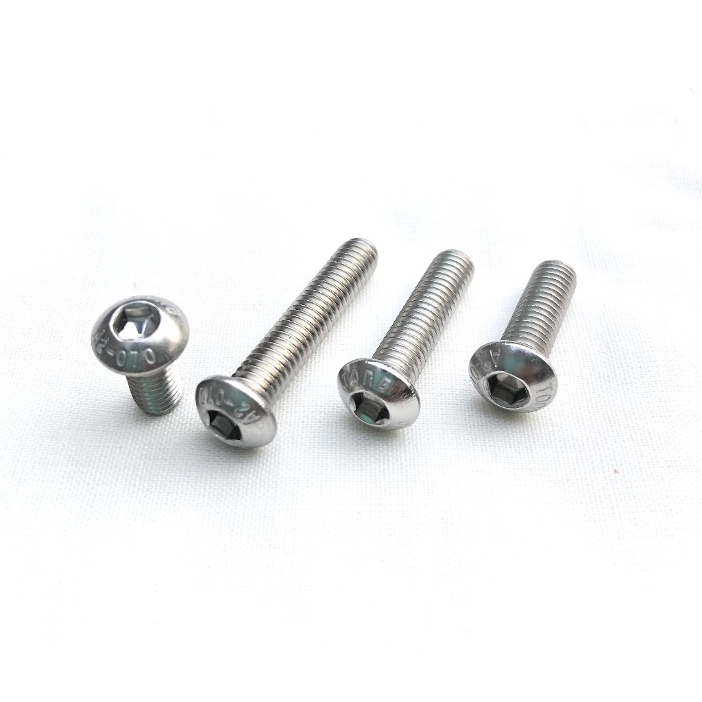 Jual Baut L Button M8 x 60 ( Drat 12 Panjang 6 cm) Stainless Steel 304/ Drat 12/ Kunci L 5 Baut ...