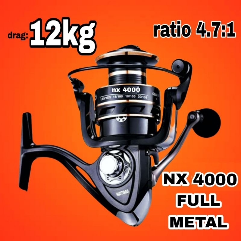 Jual PROMO Reel 6000 Pancing NX6000 Series Metal body GOLD SHARKING ...
