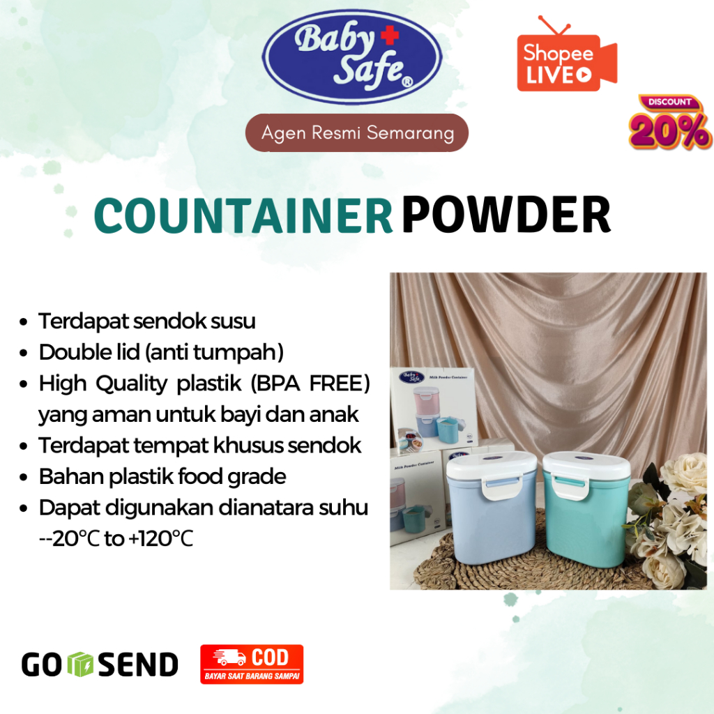 Jual Baby Safe Milk Powder Container / Tempat Susu Bubuk Formula/ Wadah ...