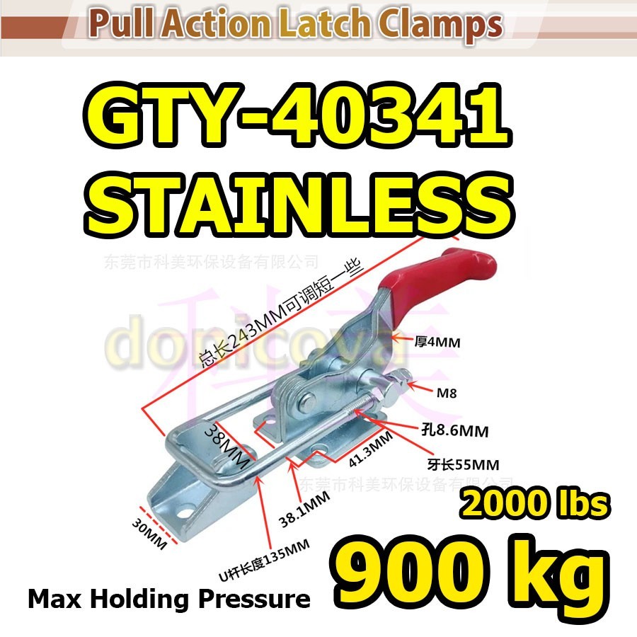 Jual Toggle Clamp GH GTY 40341 STAINLESS Quick Holding Release Latch ...