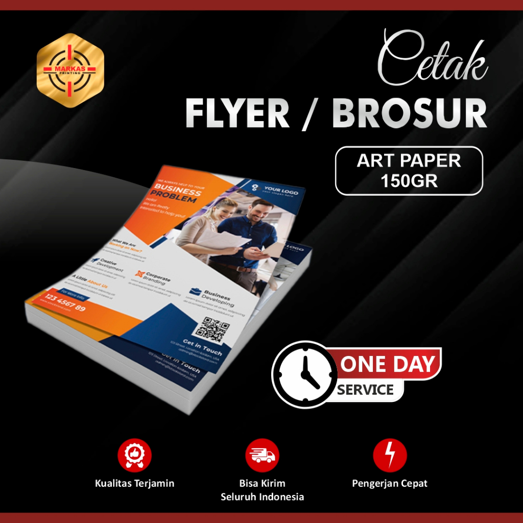 Jual Cetak Brosur Flyer Custom Murah A5 Bahan Art Paper 150gr | Shopee ...