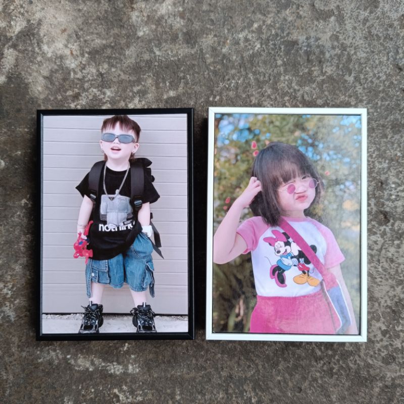 Jual cetak custom + bingkai blok 4R 10 x 15 x 2.5 cm fiber minimalis ...