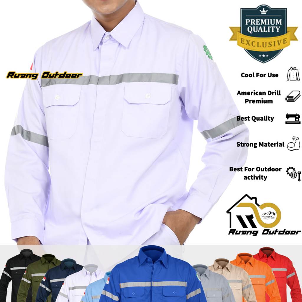 Jual KEMEJA WEARPACK ATASAN BAJU SAFETY K3 OUTDOOR PREMIUM LENGAN ...