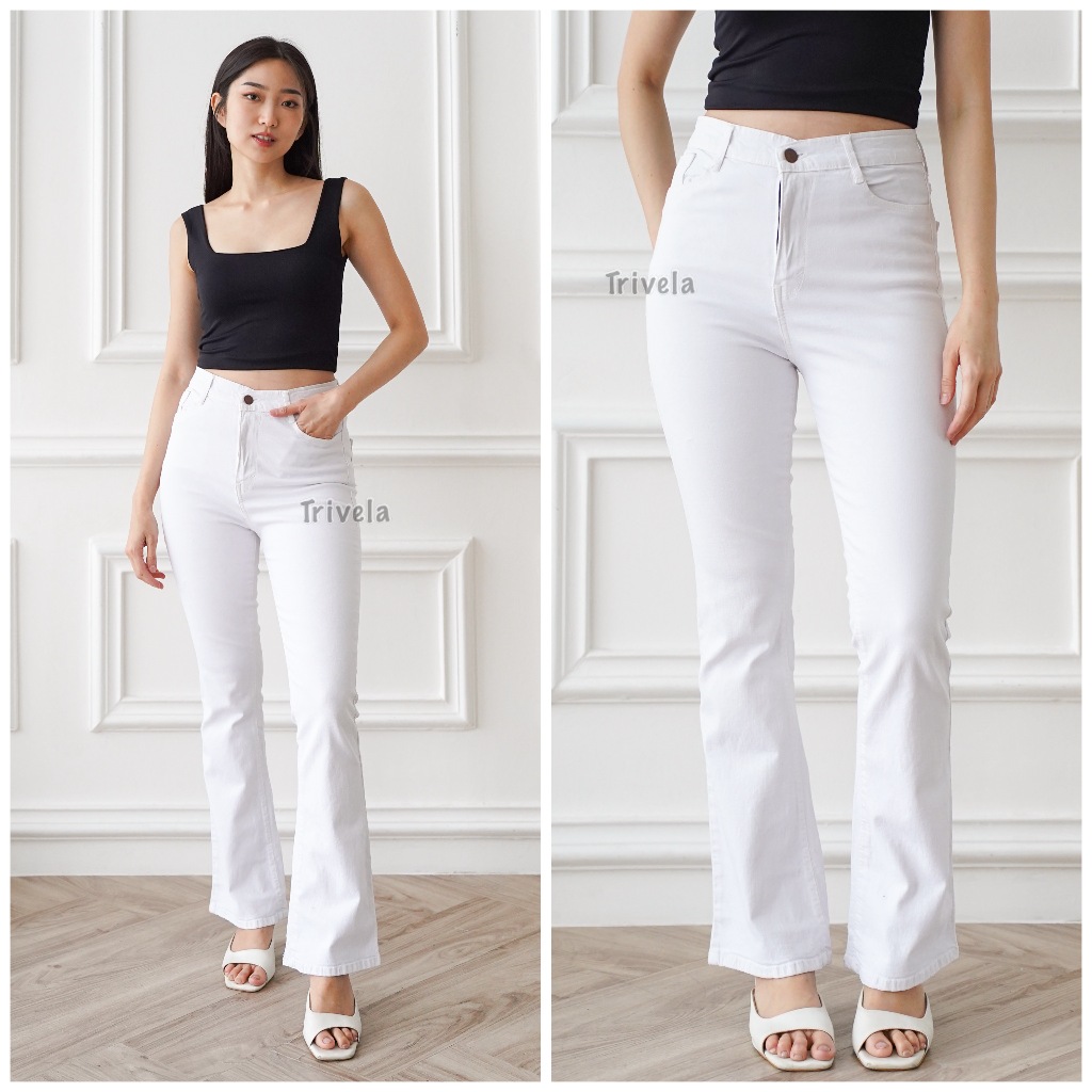 Jual Loose Cutbray Stretch Highwaist Wanita 27-38 - Celana Jeans Cutbray Loose Snow - Cutbray ...