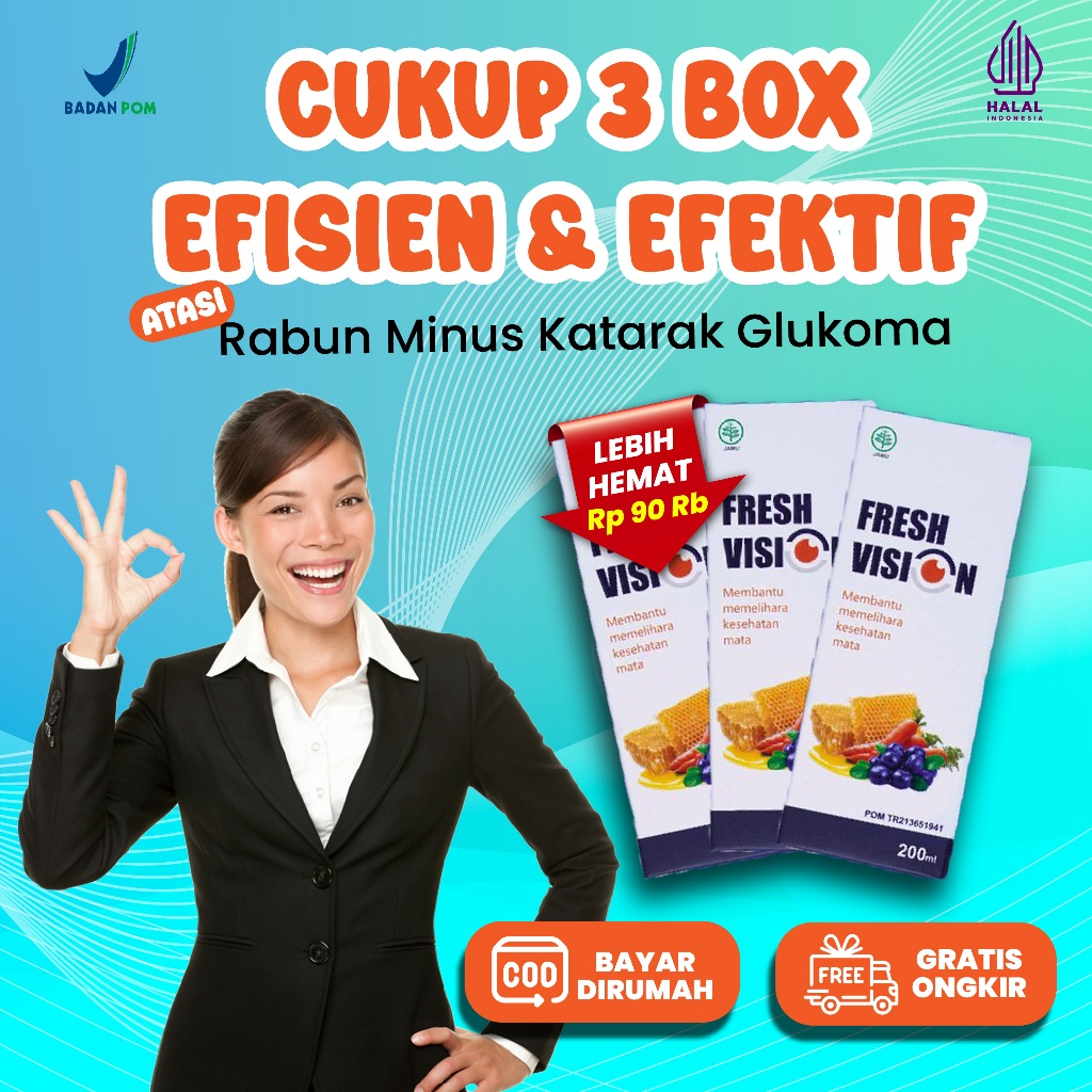 Jual FRESH VISION 3 Box Sembuhkan Rabun Katarak Minus Glukoma Efektif ...