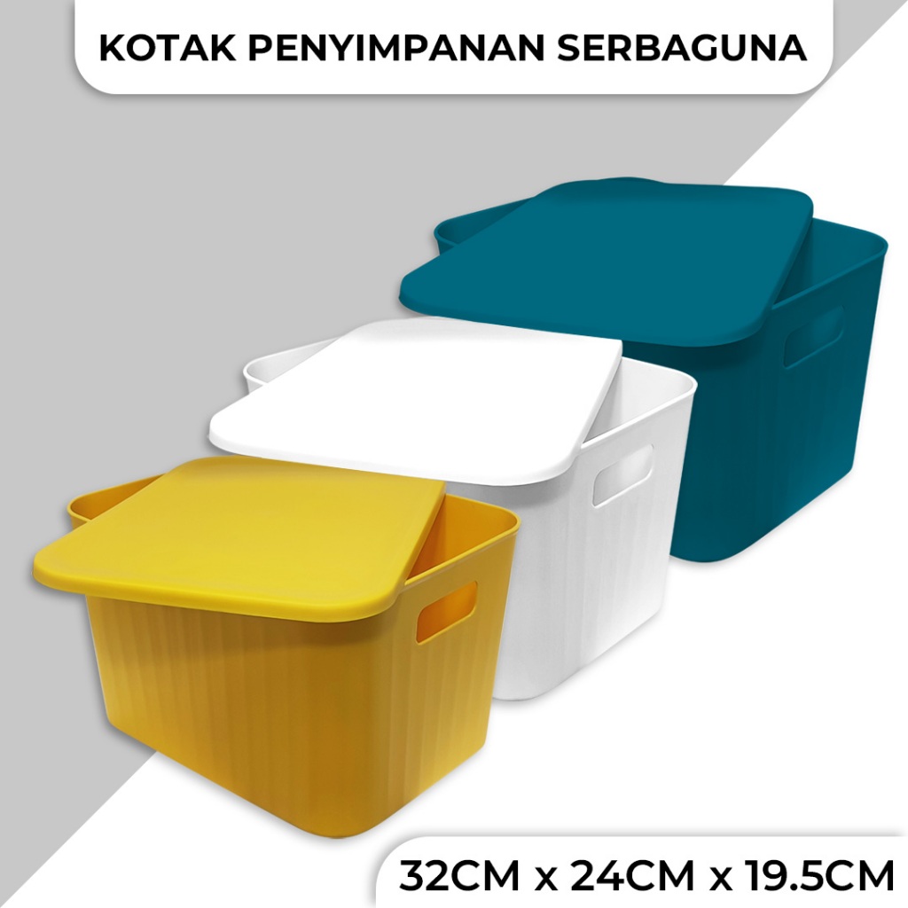 Jual Plastic Storage Box Aesthetic Penyimpanan Storage Serbaguna 3 ...