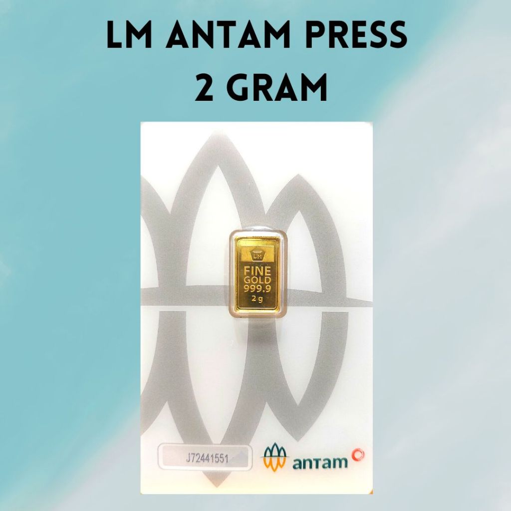 Jual Logam Mulia LM Press 2gr 2g 2 Gram Batangan Emas ANTAM Sertifikat ...