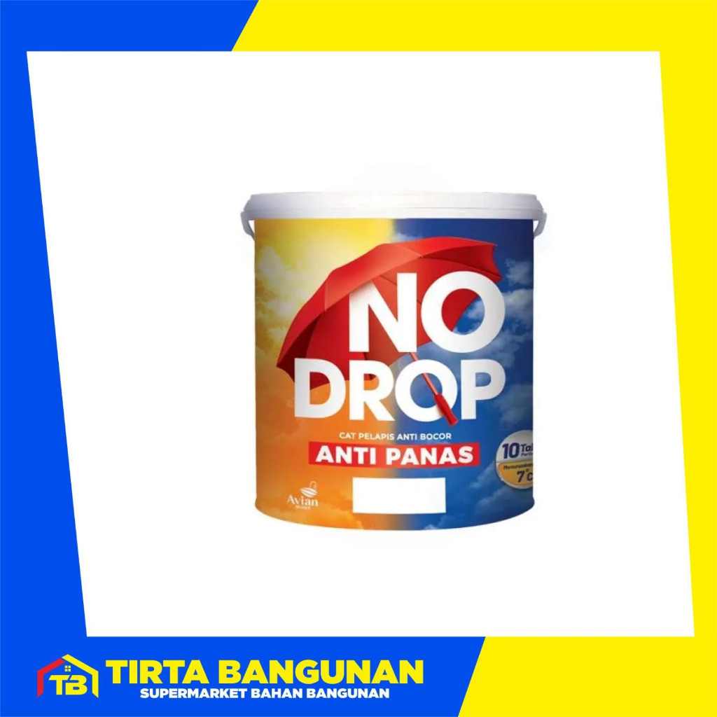 Jual NO DROP ANTI PANAS CAT PELAPIS ANTI BOCOR LINDUNGI 10 TAHUN 1 LITER | Shopee Indonesia