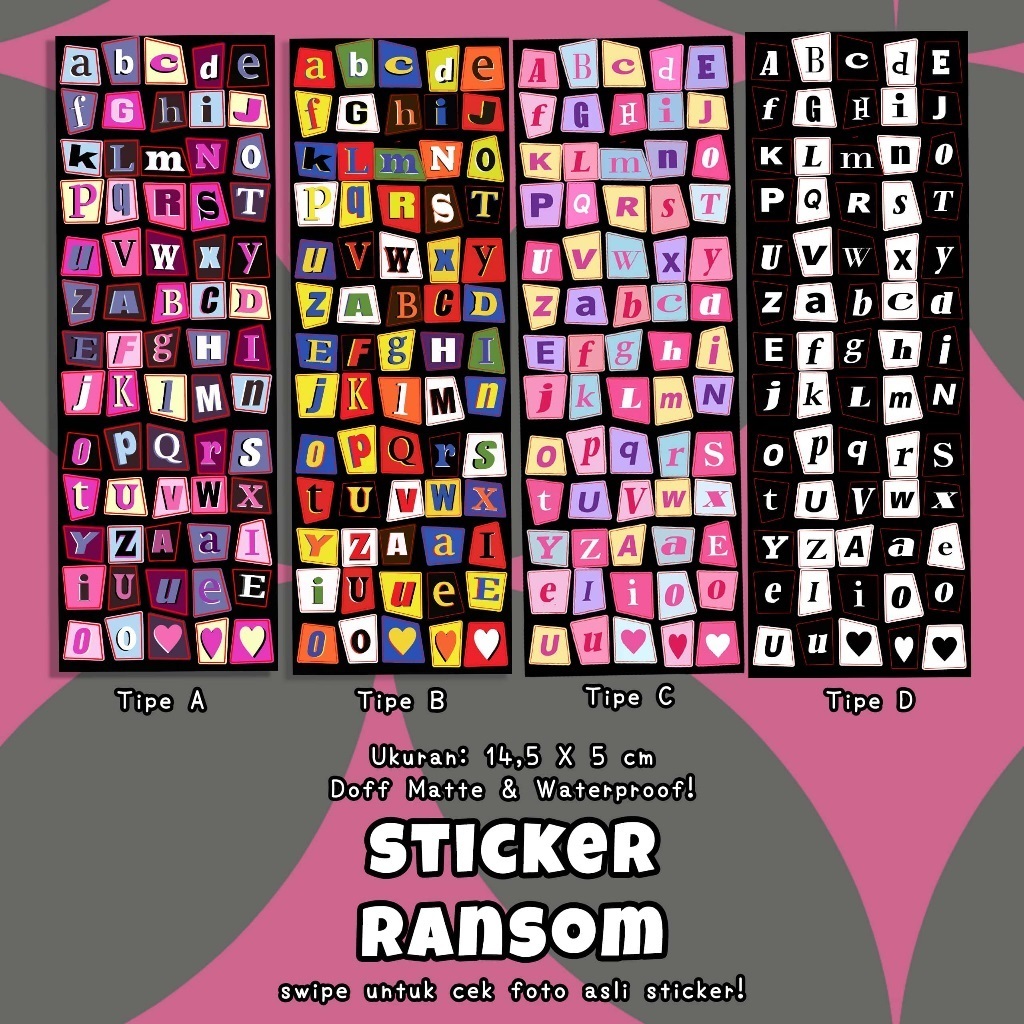 Jual [BACA DESKRIPSI] Sticker untuk Dekorasi Photocard / Polcos Huruf ...