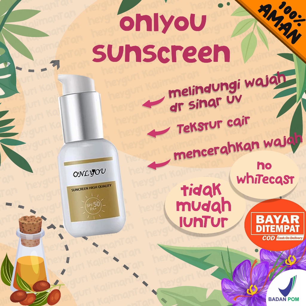 Jual Onlyou only you sunscreen UV Defender protector SPF50+ PA+ ori ...