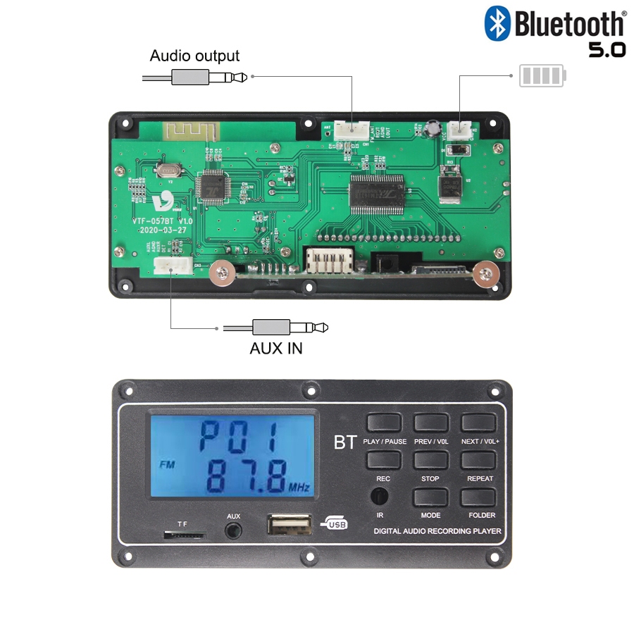 Jual Modul kit Mp3 LCD besar 12v Digital Player | Shopee Indonesia