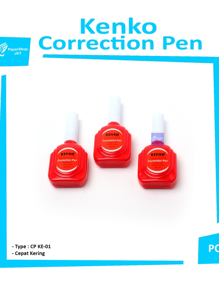 Jual KENKO - Tip-Ex KE-01 Cair - Correction Pen - HARGA PER Pcs ...
