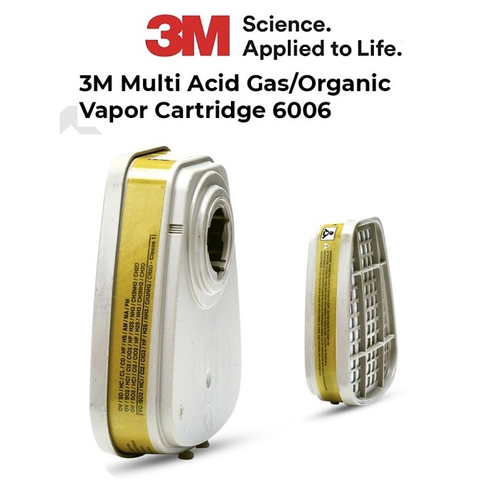 Jual 3M cartridge filter organic vapor niosh gas 6006,isi mask canester ori | Shopee Indonesia