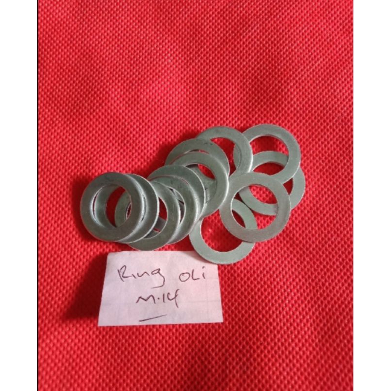 Jual (12Pcs)Ring Oli Alumunium M14/Ring Baut Tap Oli M14 | Shopee Indonesia
